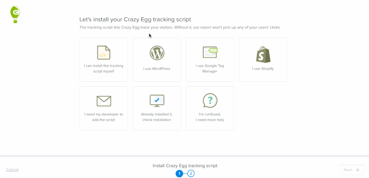 Crazy Egg: JavaScript Installation Process